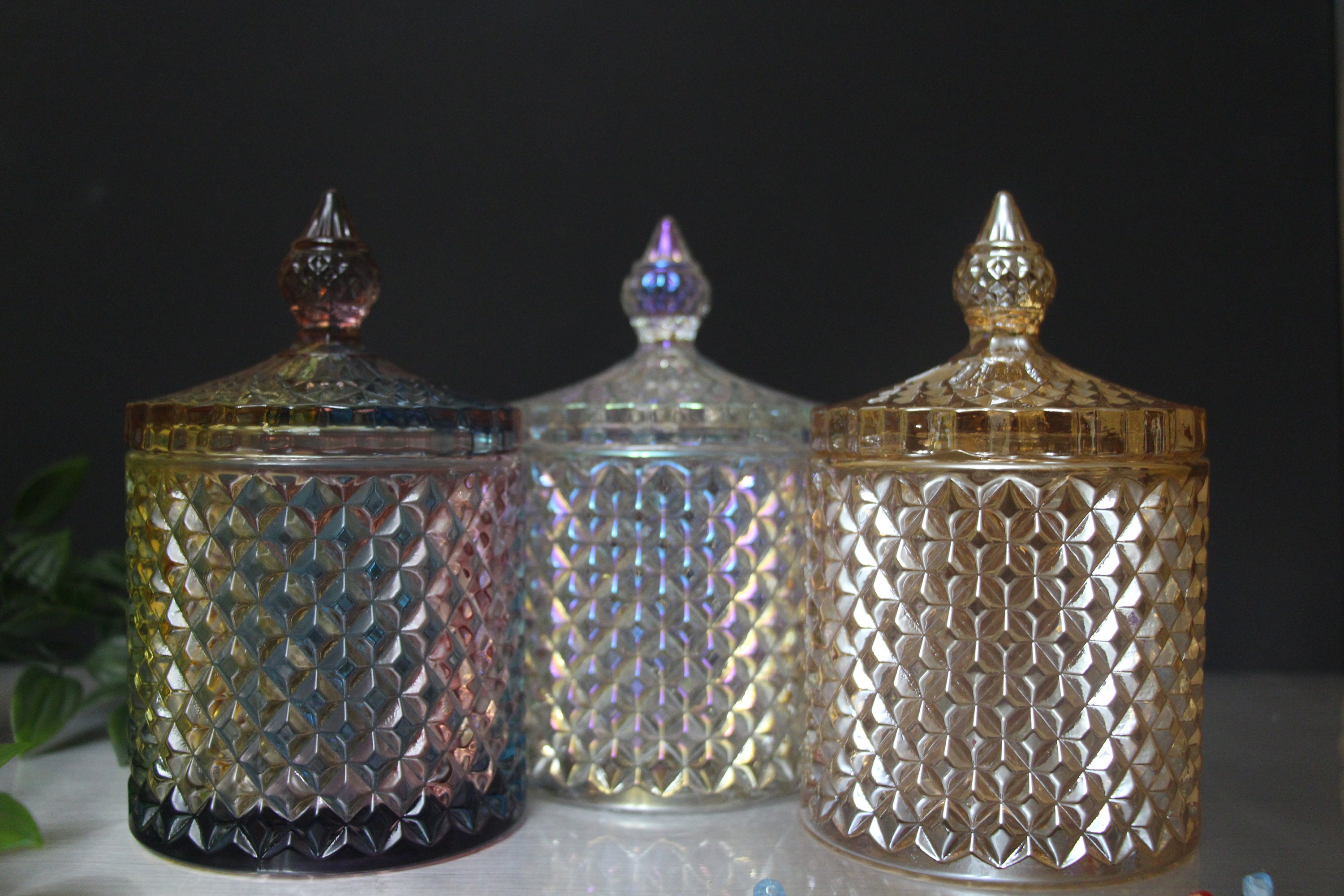 4 Pk Geometric Candle Jars, 10 Oz Each - Etsy