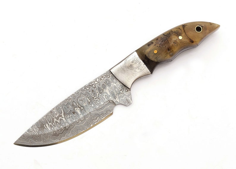 Handmade RAM Knife Ash-wood Handle With Leather Sheath - Etsy