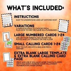 Halloween Cake Walk Game With Instructions, Numbers and Calling Card ...