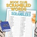 Book Club Word Scramble Printable Game, Reading Lovers Printable Word ...