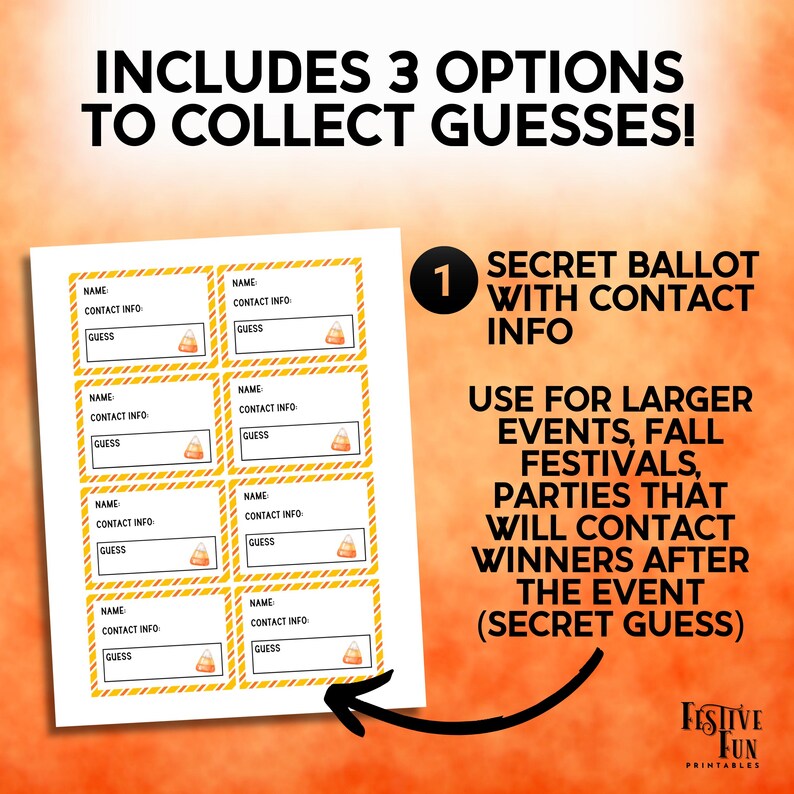 Candy Corn Guessing Game Printable Bundle, Guess How Many Poem Sign and ...