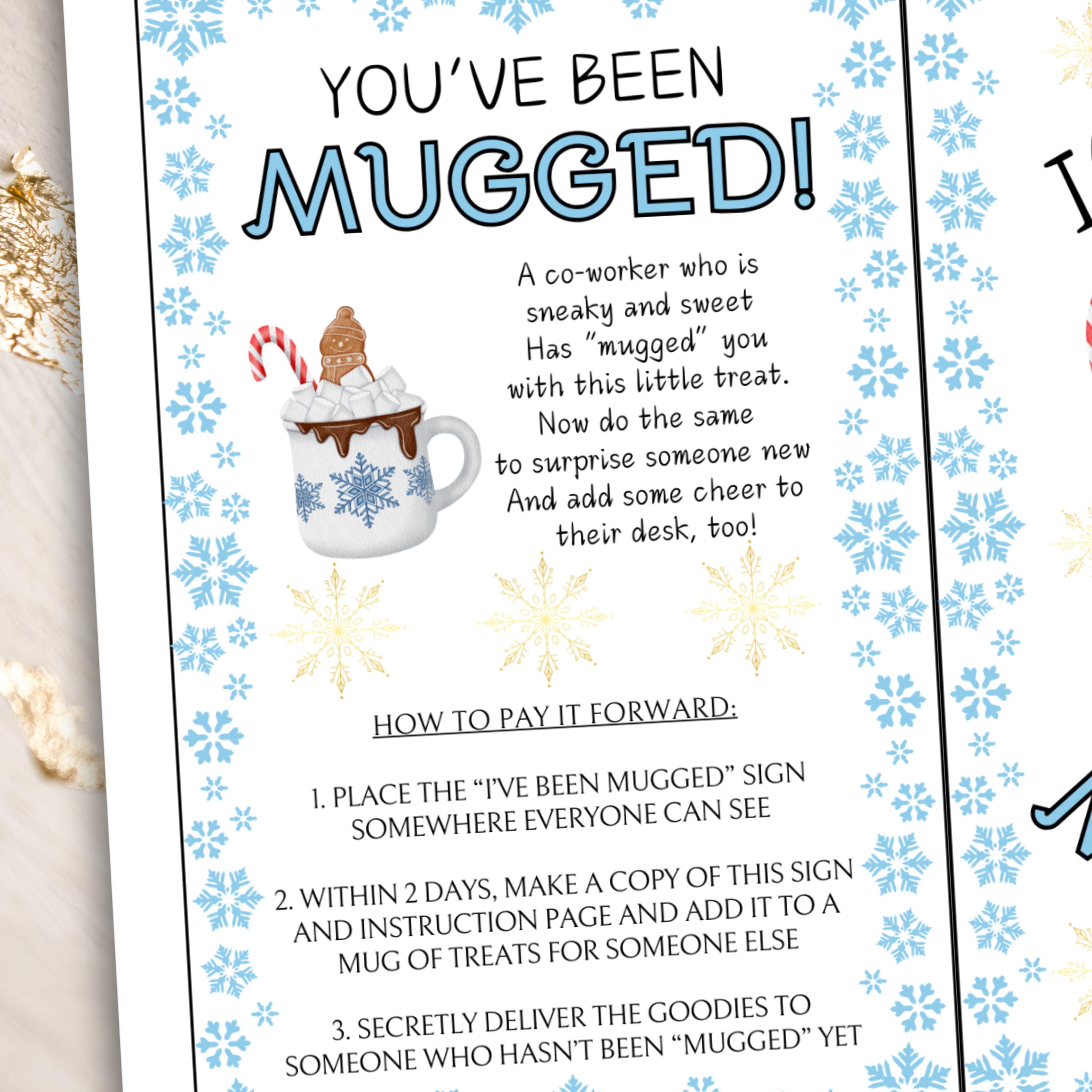 You've Been Mugged Coworker Gift Exchange, Secret Santa Surprise Office ...