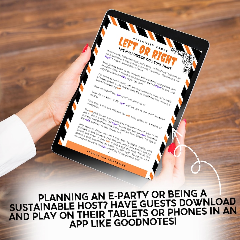 Halloween Left Right Story Gift Exchange Game, Printable Pass the ...