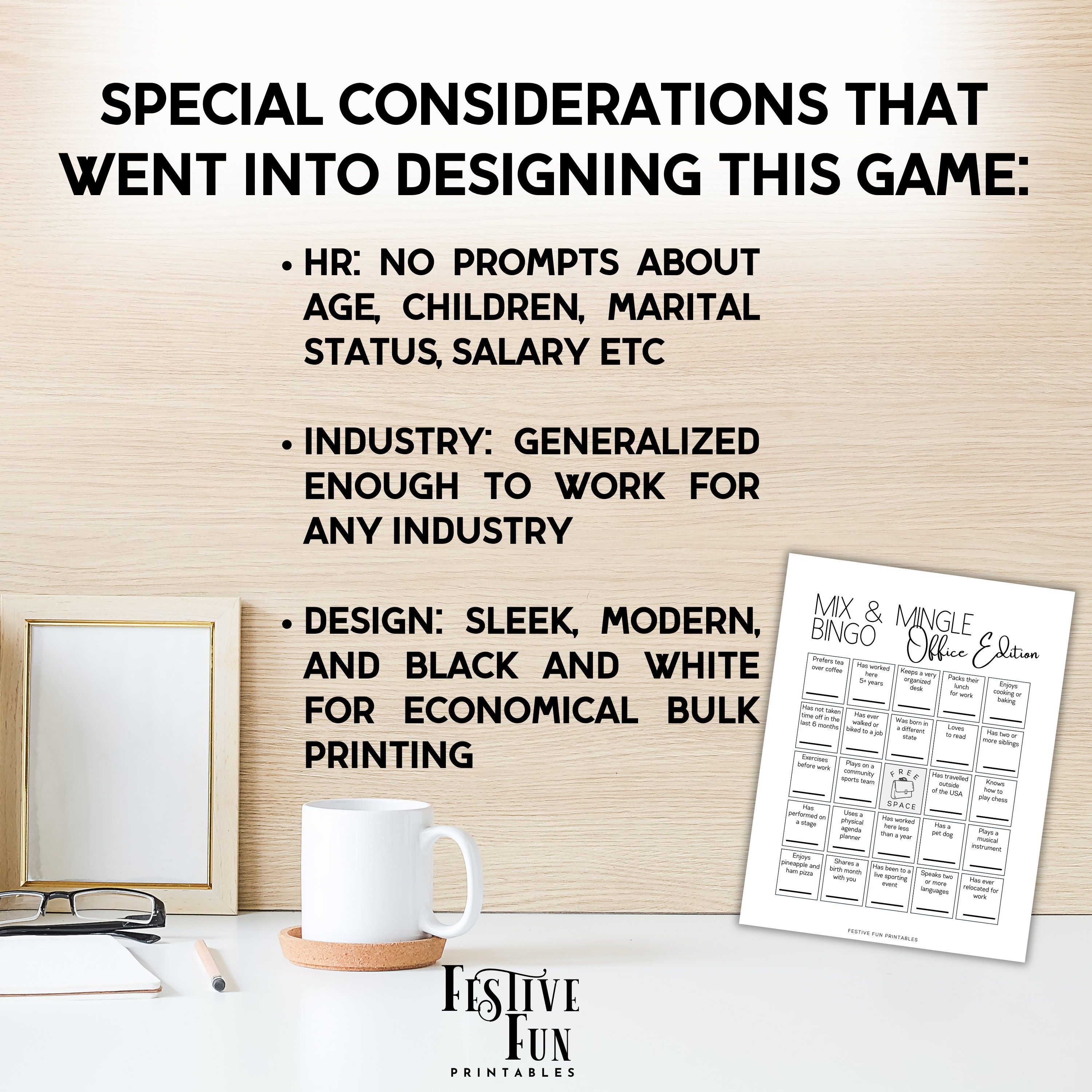 Coworker Bingo Office Icebreaker Game - Printable Team Building Find ...