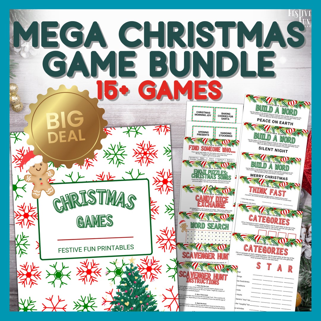 Mega Christmas Game Printable Bundle, Festive Holiday Party Activities ...