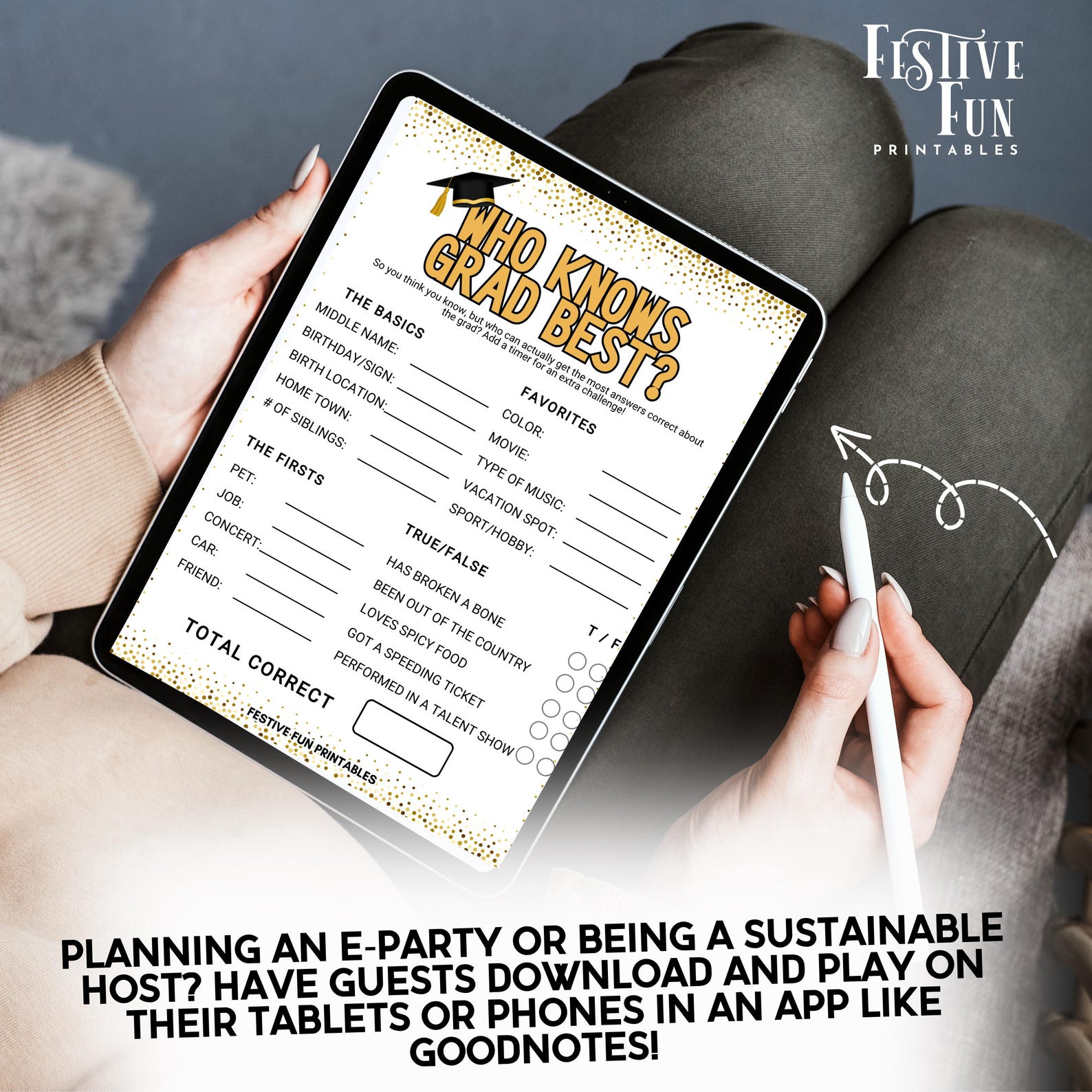 Who Knows Grad Best, Easy Graduation Activity, Modern Graduate Party ...