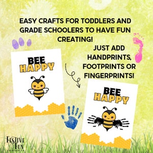 Spring Handprint Crafts for Kids, 12 Printable DIY Fingerprint Art ...