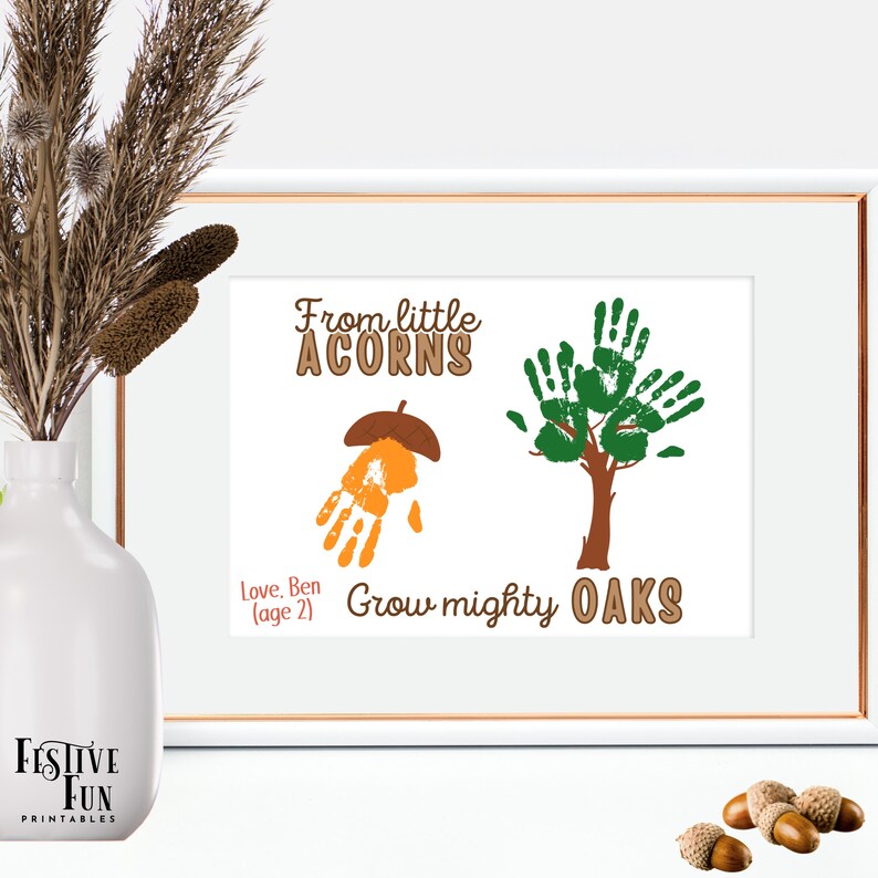 Fall Handprint Craft Bundle for Kids, 16 Printable Fingerprint Art ...