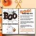 You've Been Booed Printable Boo Basket Game, Surprise Neighbor ...