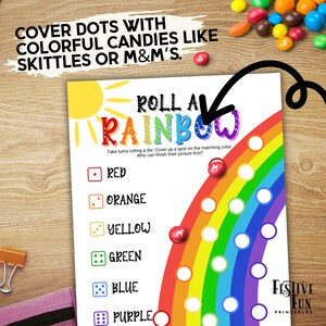 Roll-a-rainbow Candy Dice Game, Fun Activity to Learn Colors, Class ...