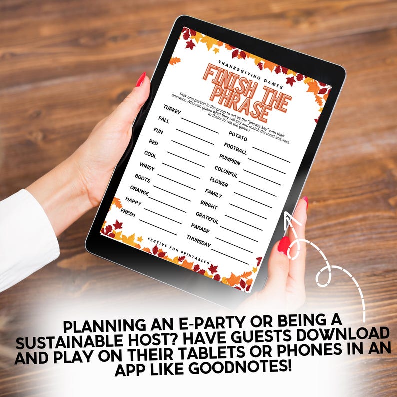 Thanksgiving Finish the Phrase Game, Fun Easy Friendsgiving Mind Match ...