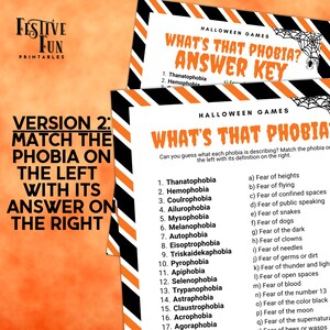Guess the Phobia Halloween Trivia Game, What Are You Afraid of Fear ...