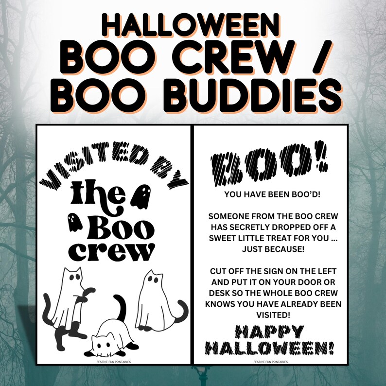 Boo Crew Was Here Sign, You've Been Booed Printable Boo Basket Buddy ...