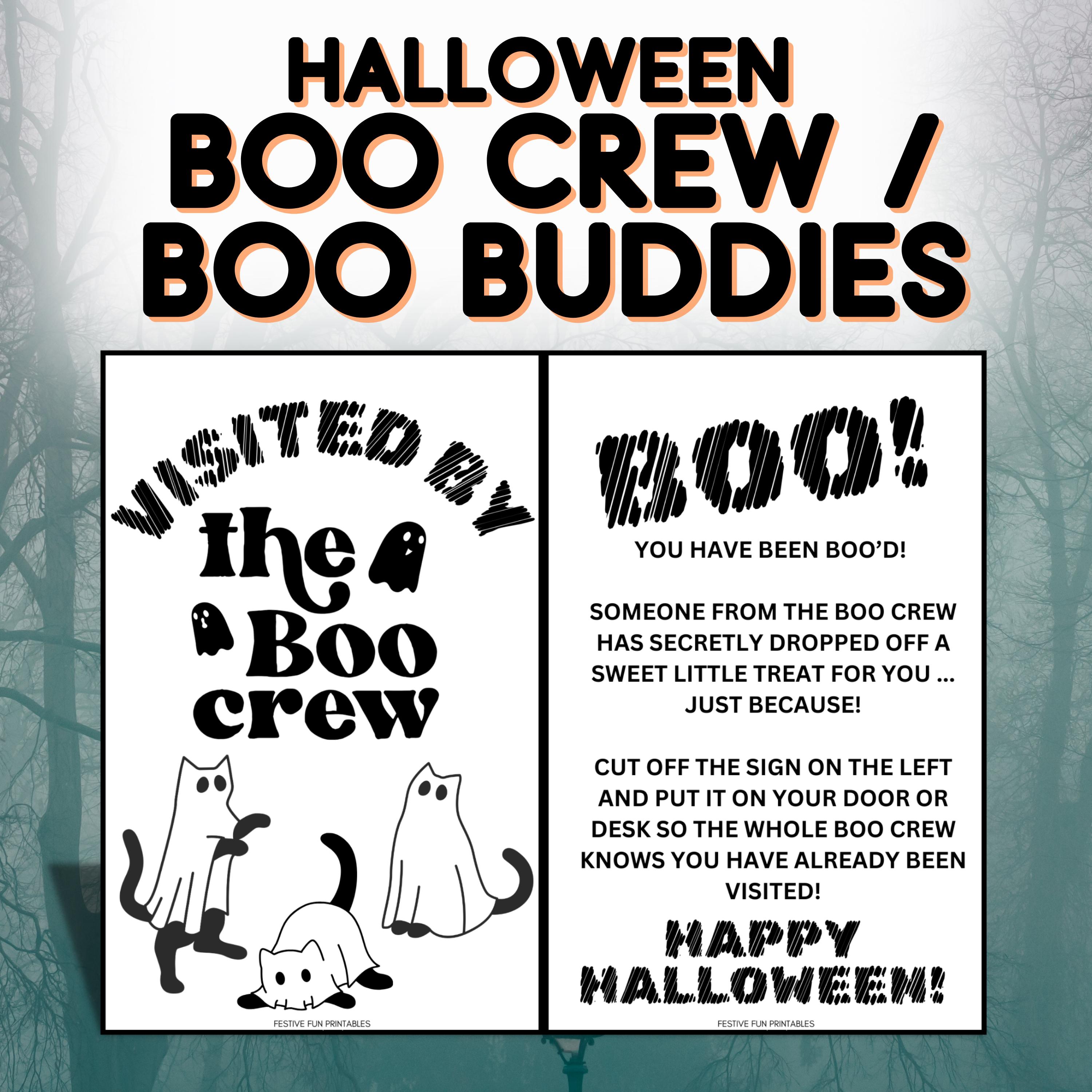 Boo Crew Was Here Sign, You've Been Booed Printable Boo Basket Buddy ...