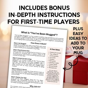 You've Been Mugged Holiday Cheer Printable Game, Surprise Coworker ...