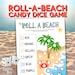 Roll-a-beach Candy Dice Game, Easy Summer Party Game for Kids, Roll a ...