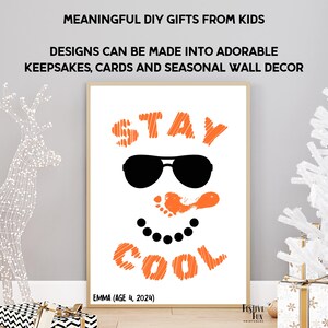 Stay Cool Snowman Handprint or Footprint Craft for Kids, Printable ...
