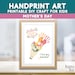 Flower Bouquet Mother's Day Handprint Crafts for Kids, Printable DIY ...