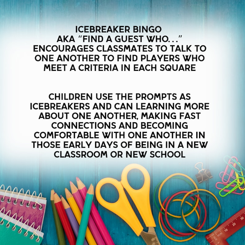 Back to School Classmate Bingo Game, First Day of School Icebreaker ...