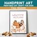 Welcome Autumn Fall Handprint Art for Kids, Cute Squirrel Printable DIY ...