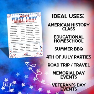 Match the First Lady Game, USA President Wife Match Up, POTUS FLOTUS ...