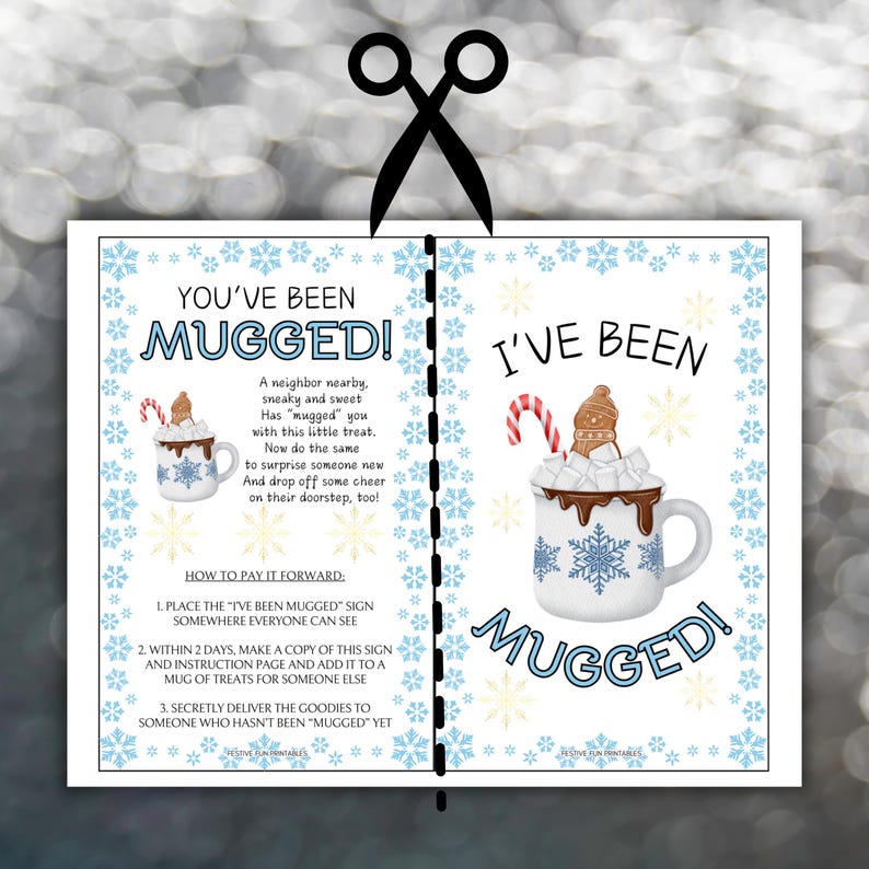 You've Been Mugged Printable Bundle, Secret Santa Neighborhood Gift ...