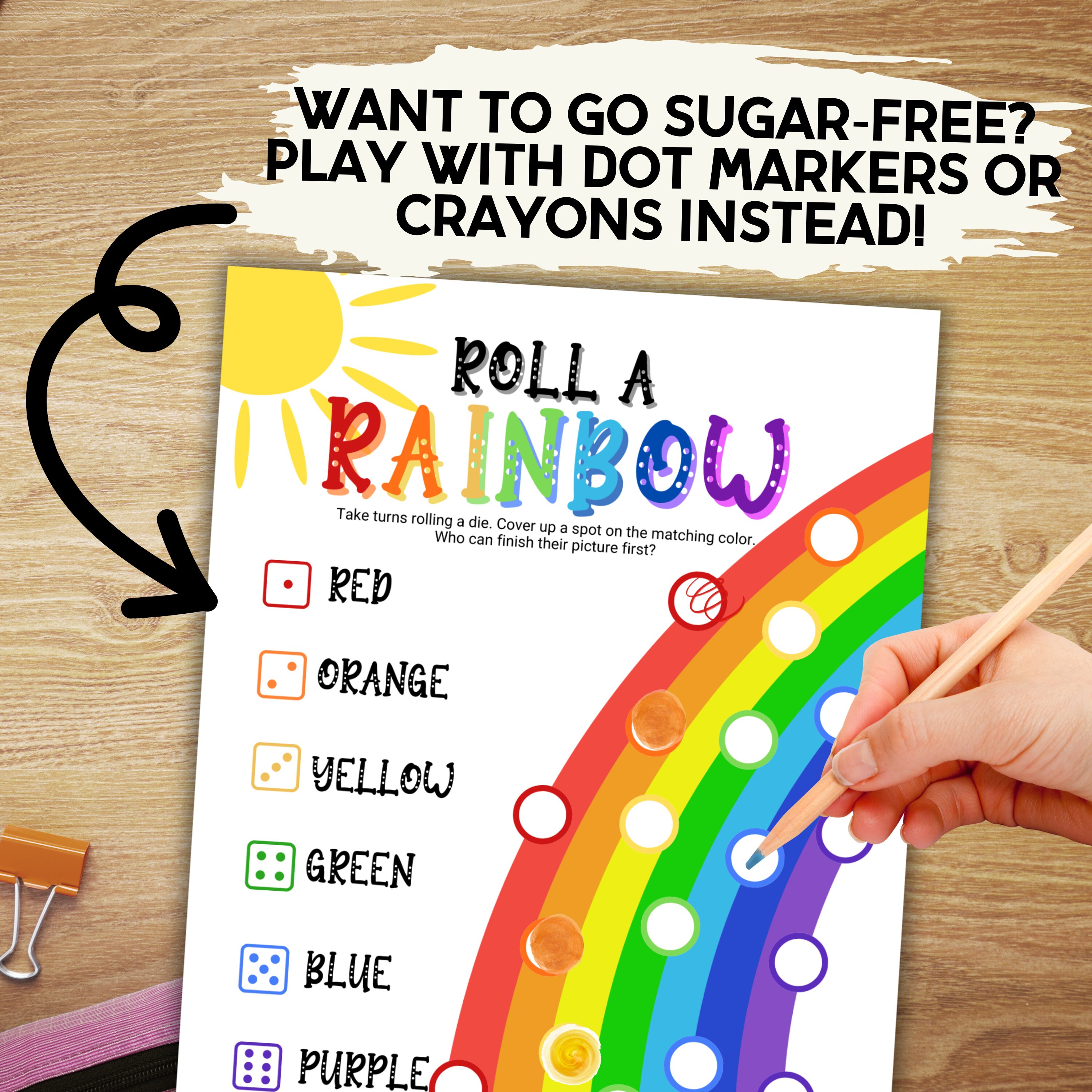 Roll-a-rainbow Candy Dice Game, Fun Activity to Learn Colors, Class ...