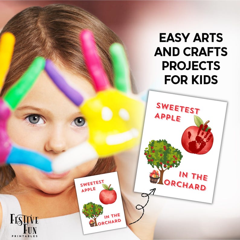 Sweetest Apple Fall Handprint Art for Kids, Cute Autumn Printable DIY ...