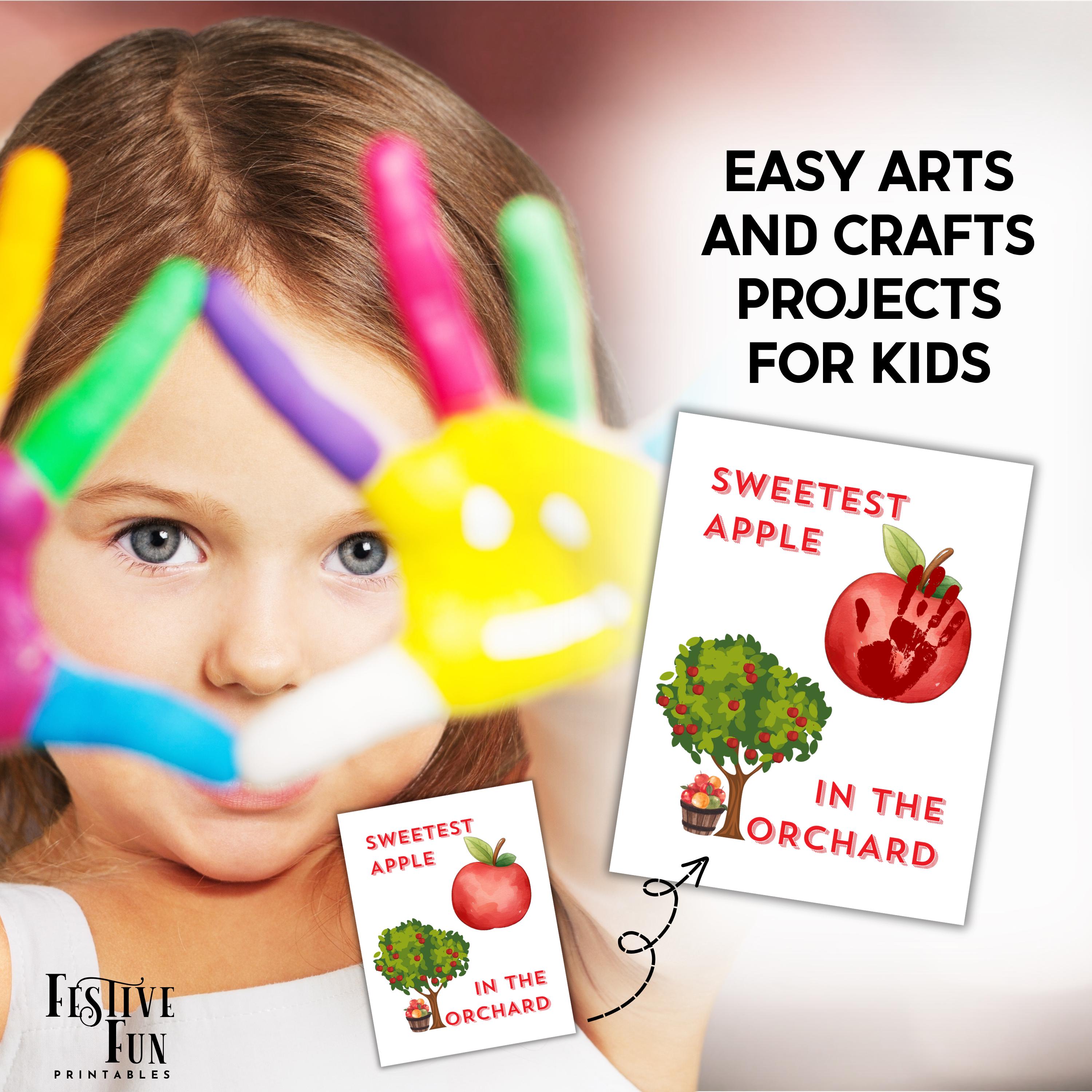 Sweetest Apple Fall Handprint Art for Kids, Cute Autumn Printable DIY ...