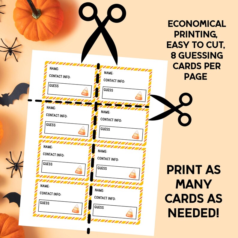 Candy Corn Guessing Game Printable Bundle, Guess How Many Poem Sign and ...