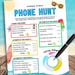 Summer What's on Your Phone Scavenger Hunt Game, Fast and Easy Teen and ...