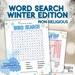 Winter Word Search Puzzle Printable Game, Non-religious Instant ...