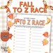 Fall A to Z Race Autumn Themed Word Game, Printable Trivia Activity for ...
