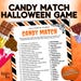 Candy Match Halloween Trivia, Chocolate Brands Matching Game, Group ...