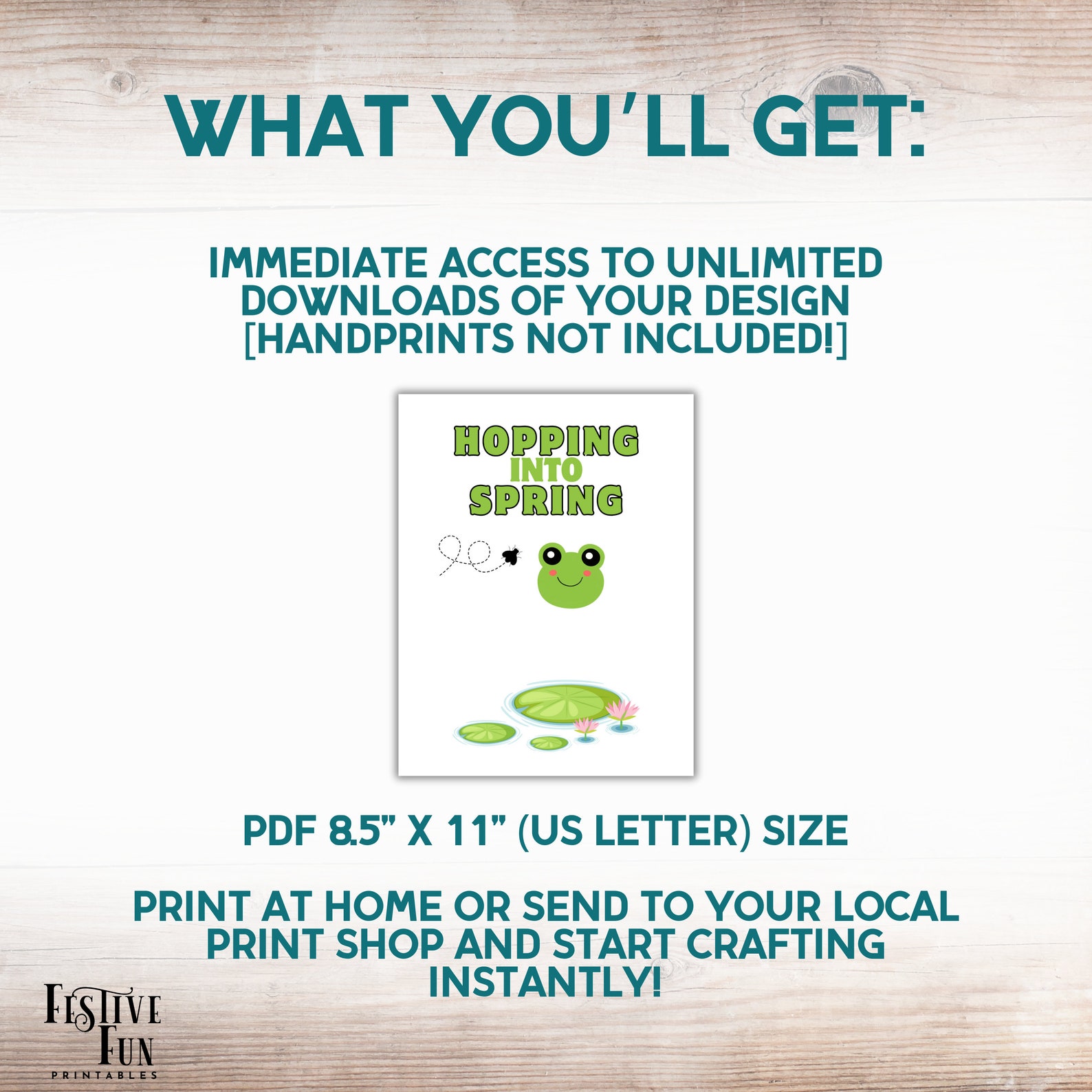 Hoping Into Spring Frog Handprint Crafts for Kids, Printable DIY ...