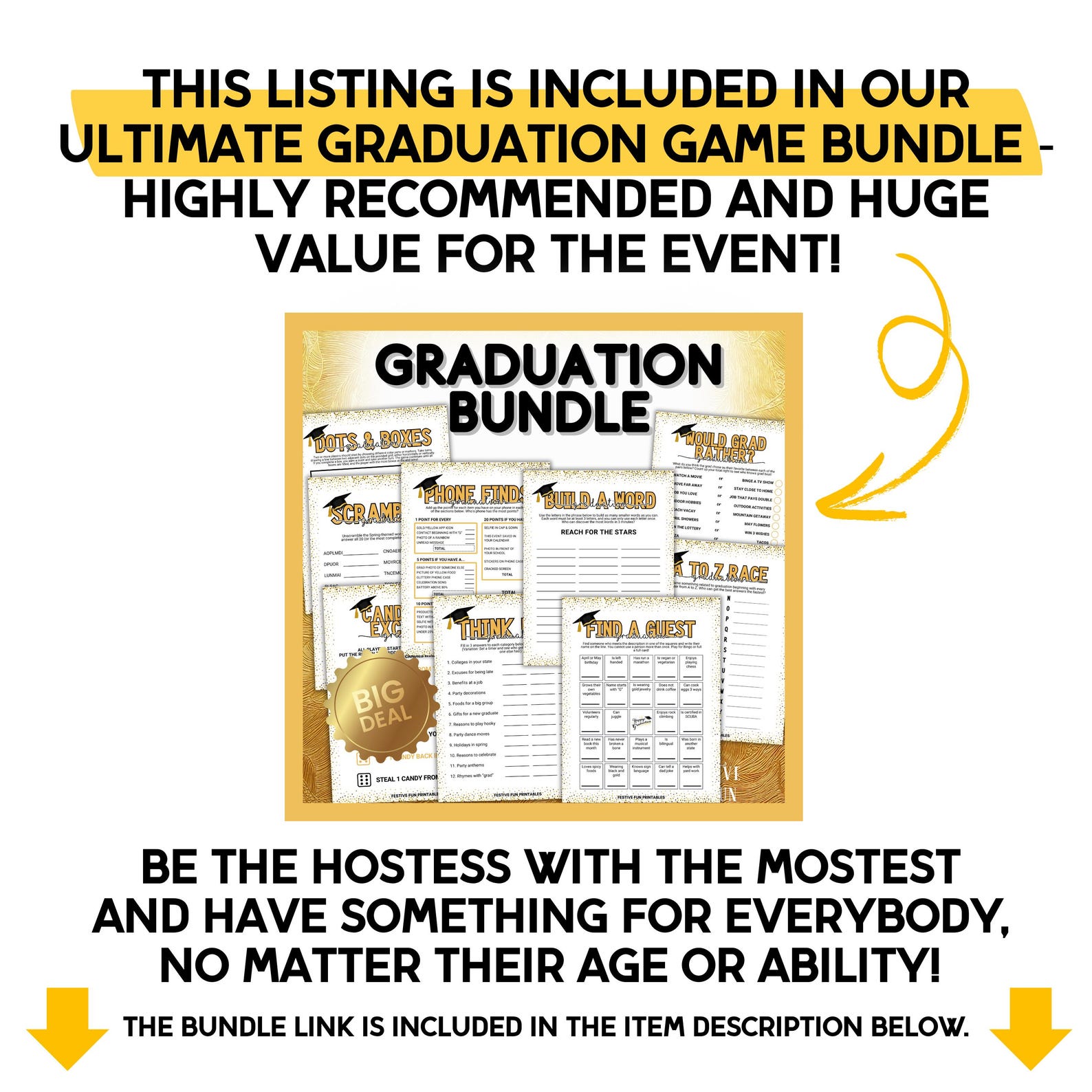 Who Knows Grad Best, Easy Graduation Activity, Modern Graduate Party ...