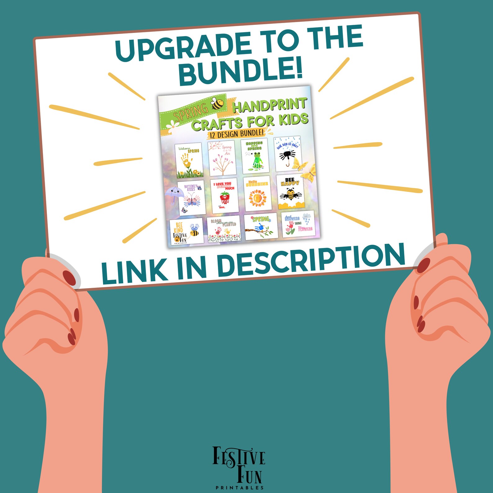 Hoping Into Spring Frog Handprint Crafts for Kids, Printable DIY ...