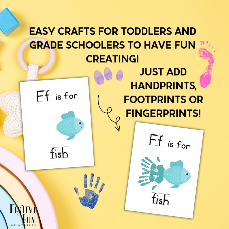 My First ABC Handprint Art Alphabet Book, Printable Finger Painting ...