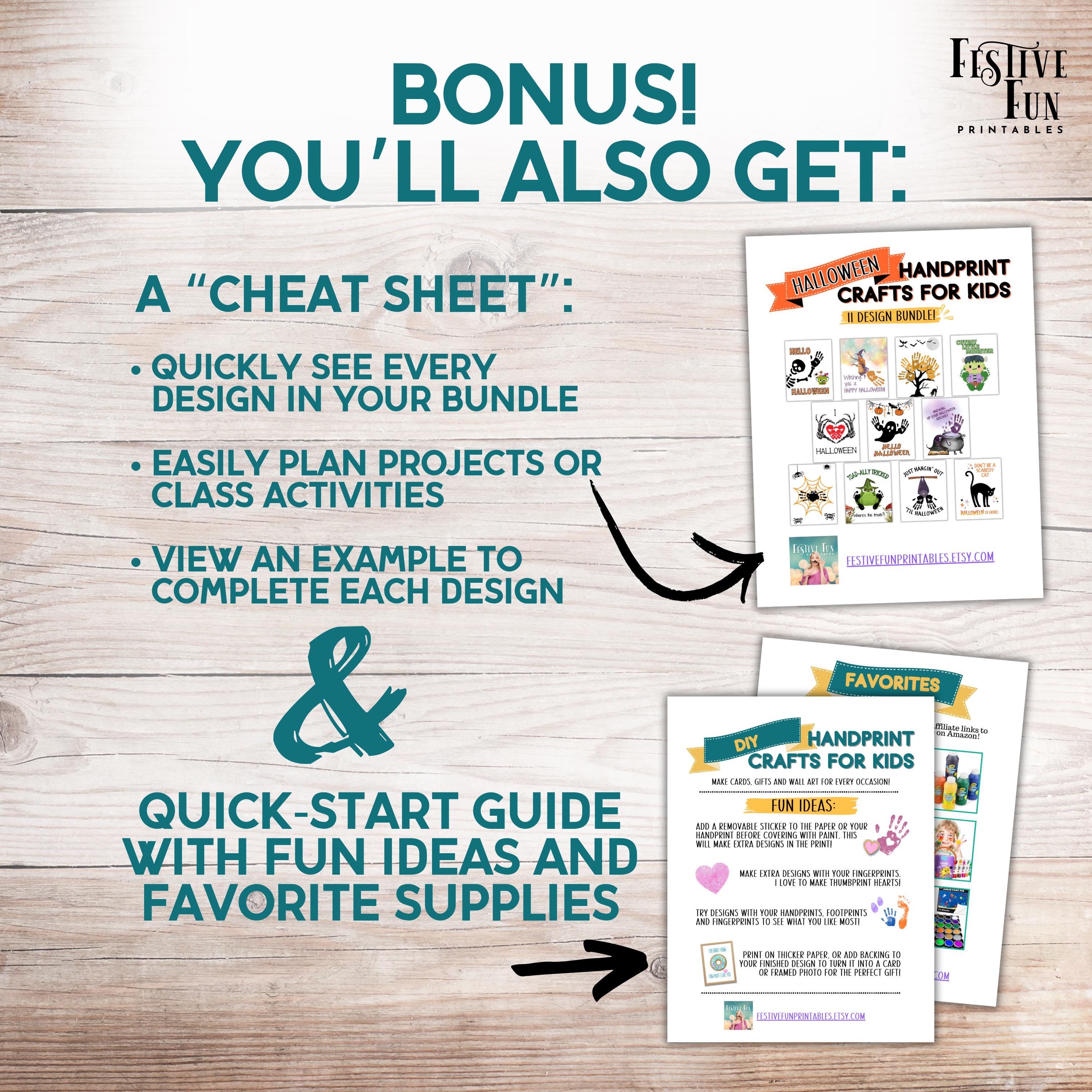 Halloween Handprint Crafts for Kids, Printable DIY Fingerprint Art ...