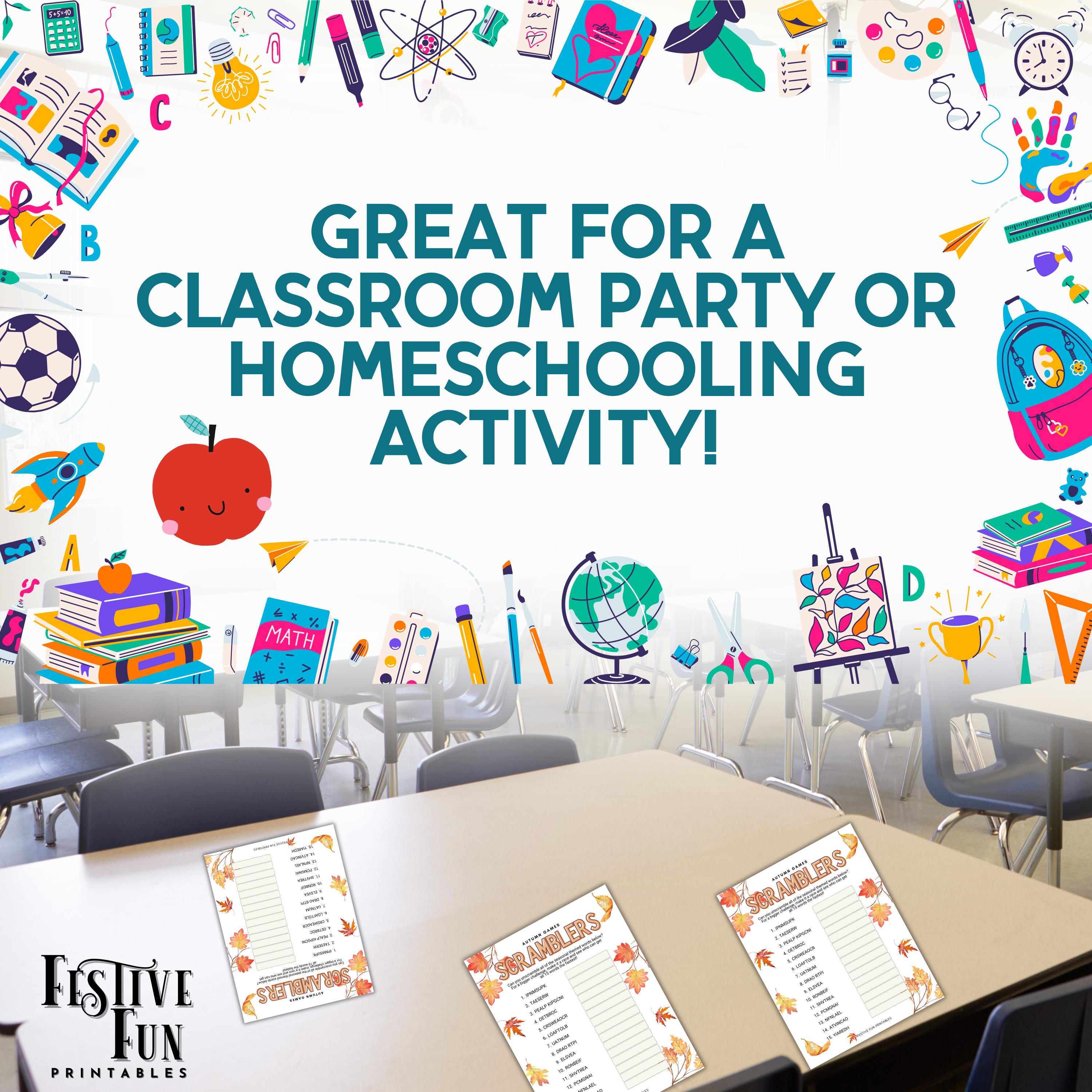 Fall Scrambled Words Autumn Games, Printable Trivia Activity for Fall ...