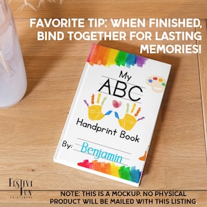 My First ABC Handprint Art Alphabet Book, Printable Finger Painting ...