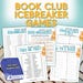 Book Club Game Bundle, Reading Lovers Printable Word Puzzle for ...