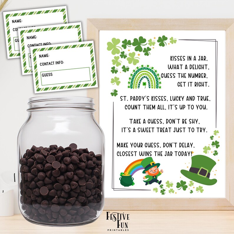St Patricks Day Guess How Many Game Bundle, Fun School Party Idea ...