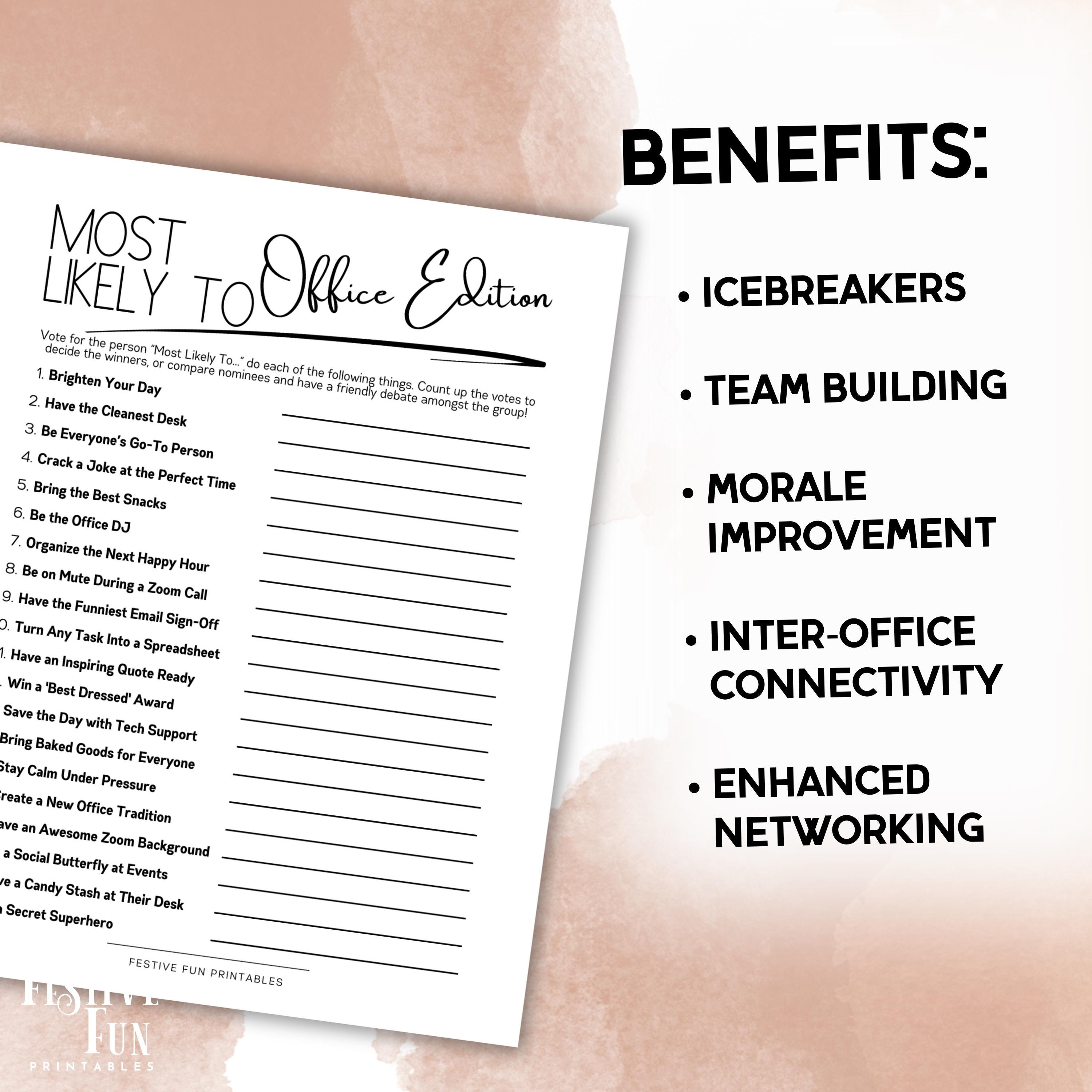 Office Most Likely to Superlative Awards, Printable Work Holiday Party ...