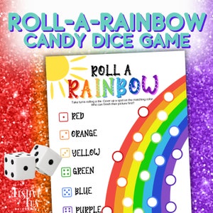 Roll-a-rainbow Candy Dice Game, Fun Activity to Learn Colors, Class ...