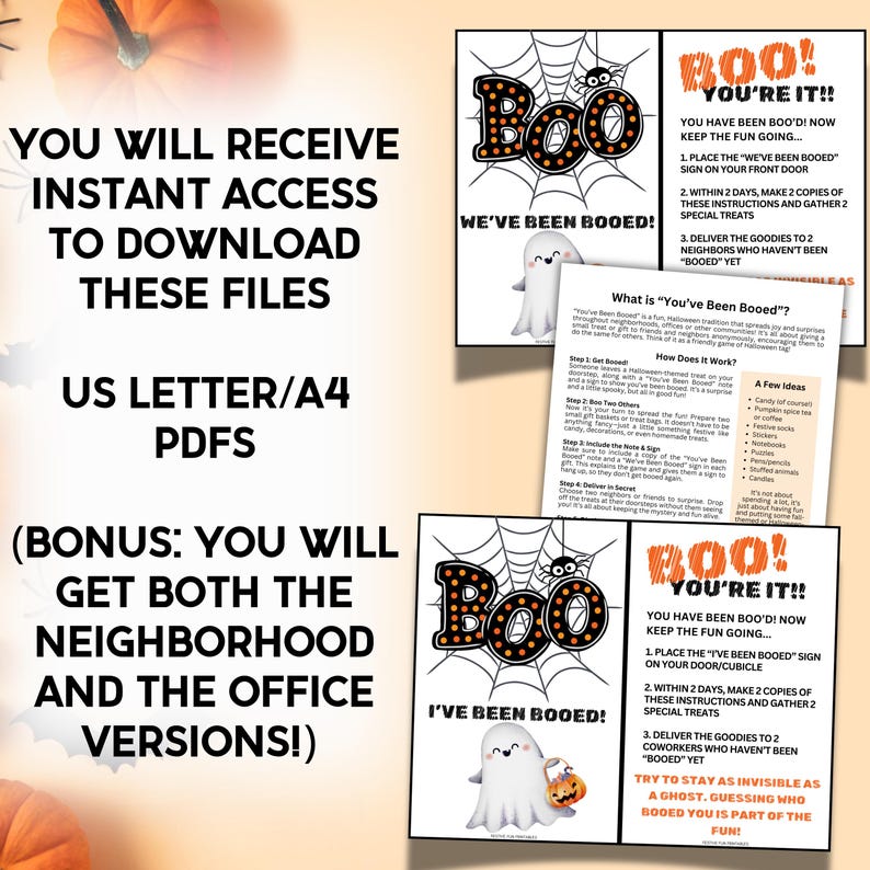 You've Been Booed Office Printable Boo Basket Game, Surprise Coworker ...