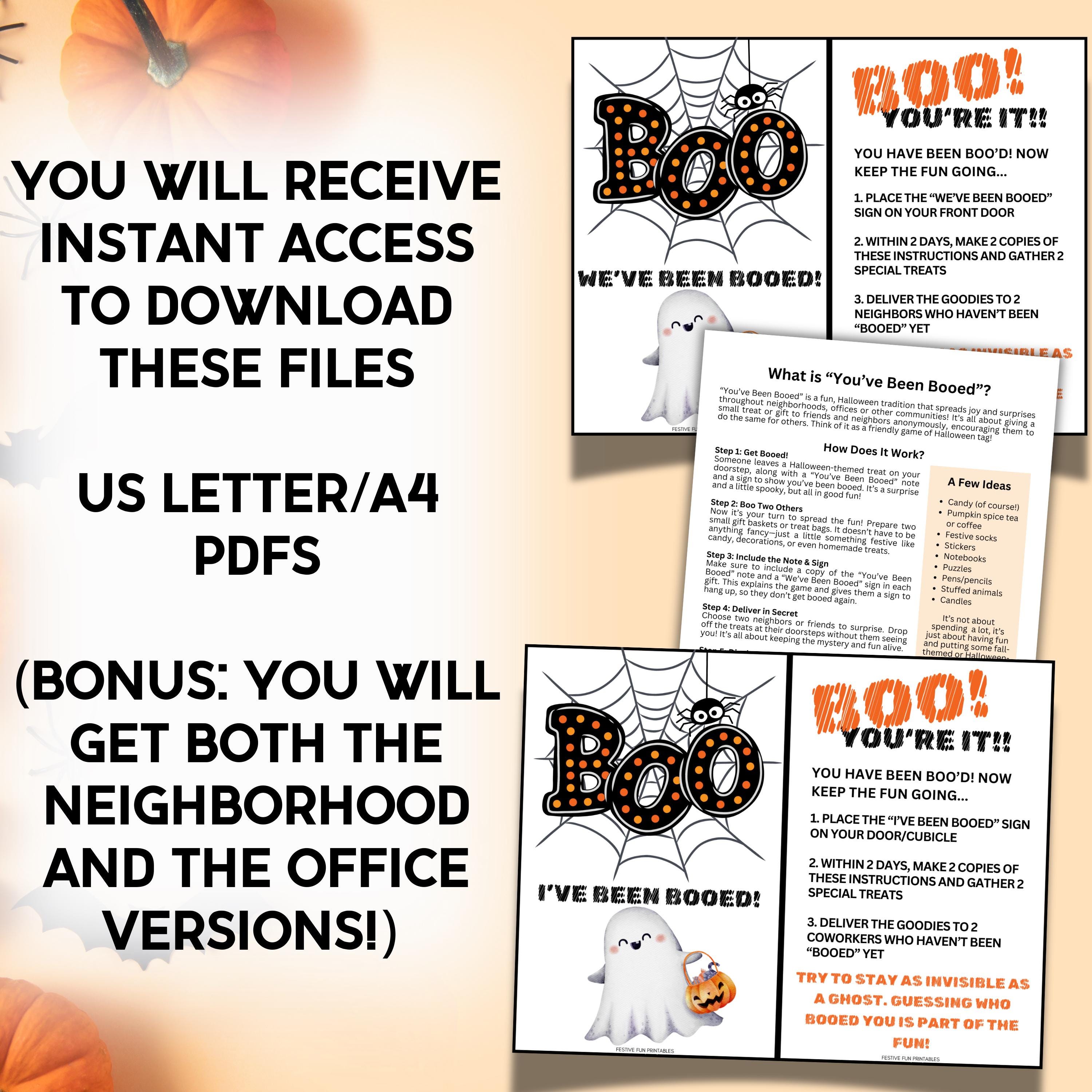 You've Been Booed Office Printable Boo Basket Game, Surprise Coworker ...