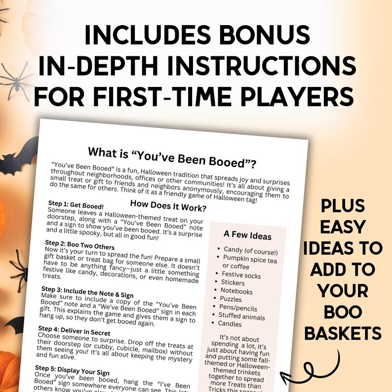 Boo Basket Printable Sign Bundle, Surprise Halloween Fall Gift Boxes ...