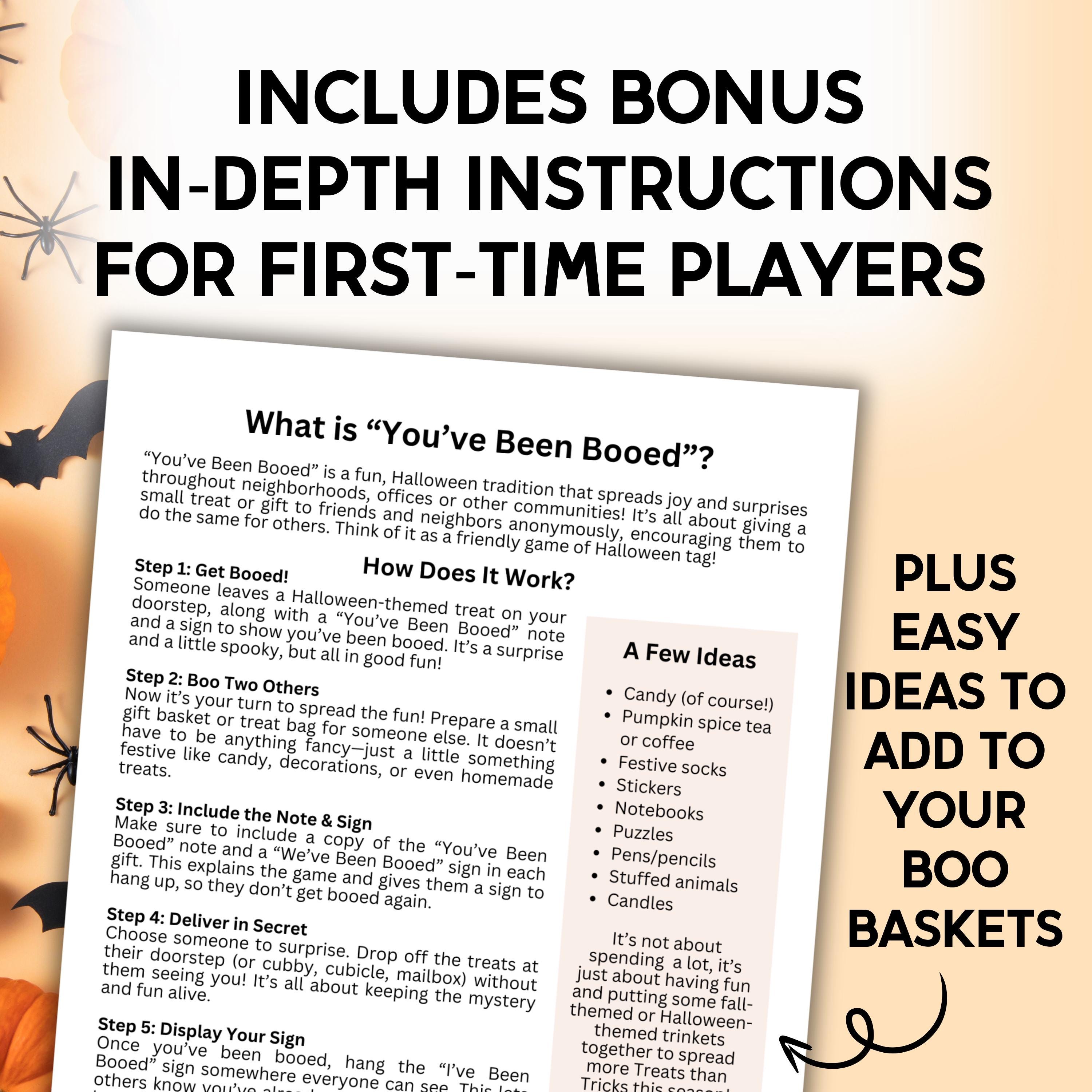 Boo Basket Printable Sign Bundle, Surprise Halloween Fall Gift Boxes ...