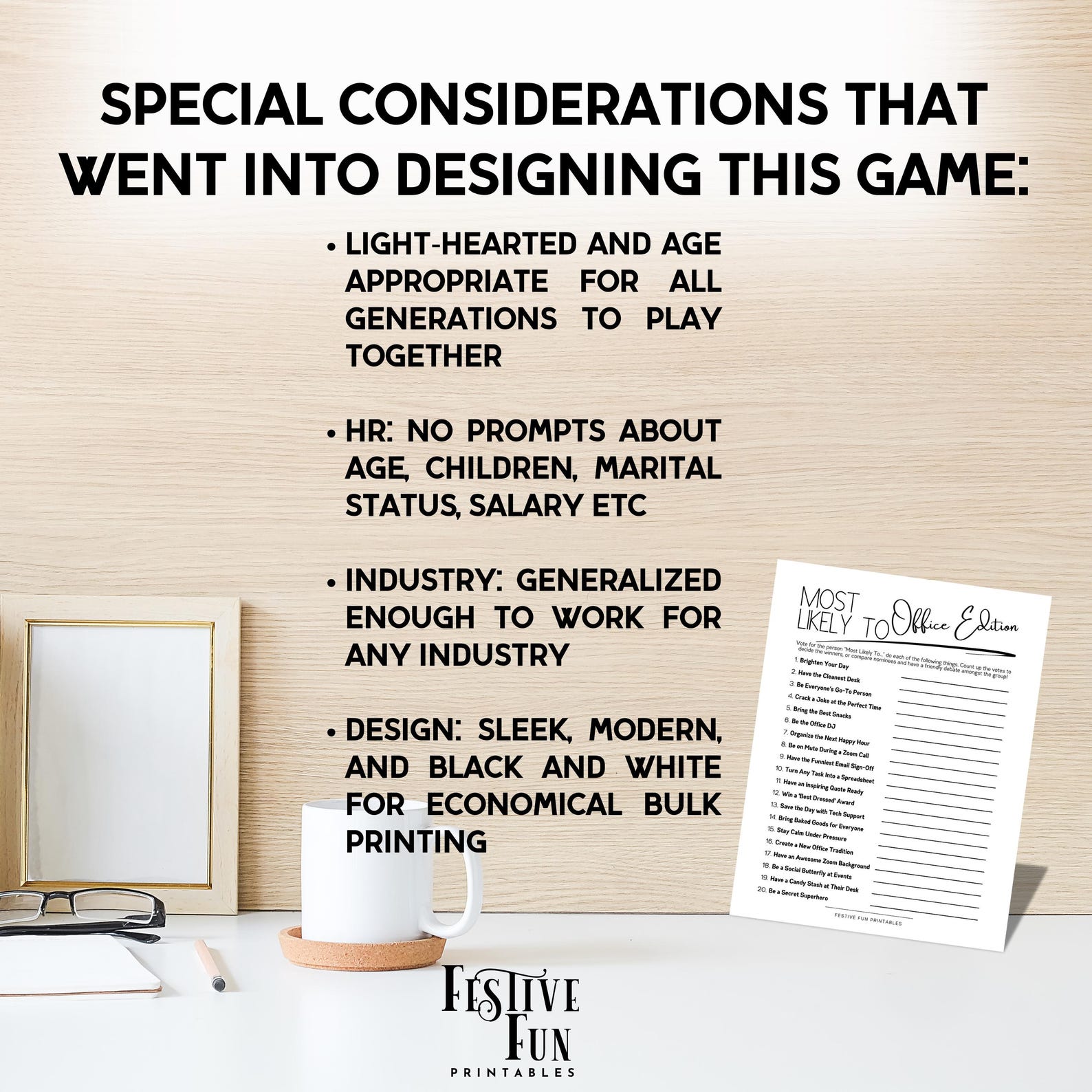 Office Most Likely to Superlative Awards, Printable Work Holiday Party ...
